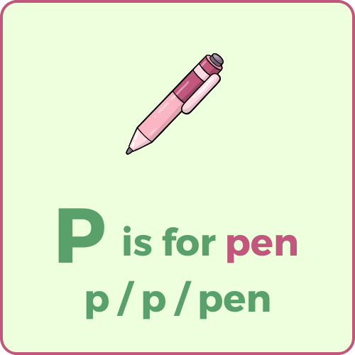 Phonics P Words with Audio for Preschool & Kindergarten | Tutorified ...