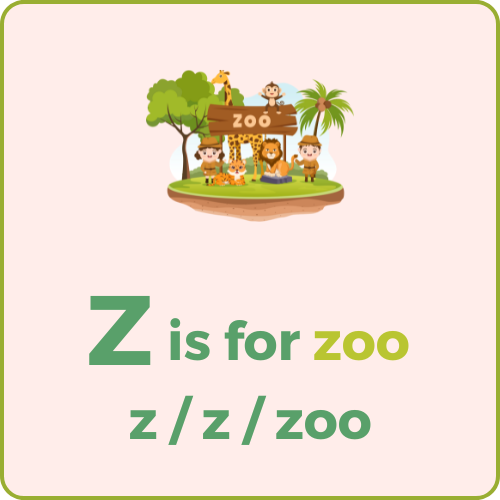Phonics Z Words with Audio for Preschool & Kindergarten | Tutorified ...