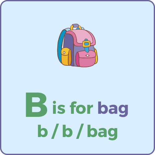 B Phonics Words Memory Game