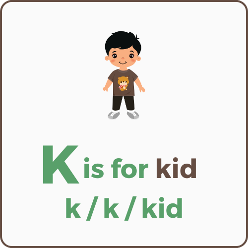 K Phonics Words Memory Game