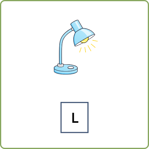 Free Beginning L Letter Words with Pictures Flashcards Worksheets